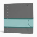 GRAY & TURQUOISE Customizable Wedding Binder | Zazzle