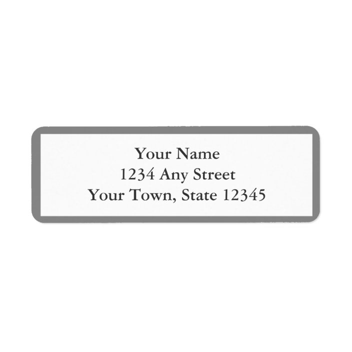 Gray & White Envelope Return Address Labels | Zazzle.com