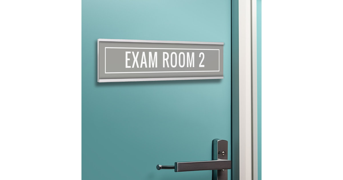 Gray White Exam Room for Dentist Doctor Office Door Sign | Zazzle
