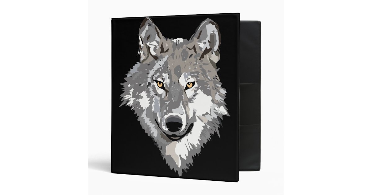 Gray Wolf Design Binder | Zazzle