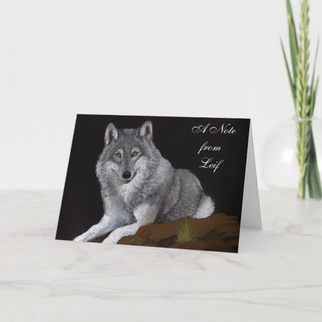 Gray Wolf Note Card | Zazzle