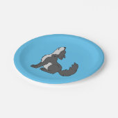 Gray Wolf Pup Howling Paper Plates | Zazzle