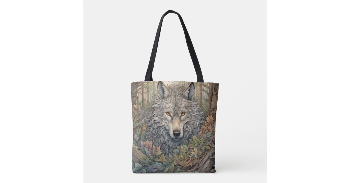 Gray Wolf Tote Bag | Zazzle
