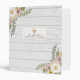 Gray Wood Dusty Floral Teacher Binder | Zazzle