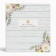 Gray Wood Dusty Floral Teacher Binder | Zazzle