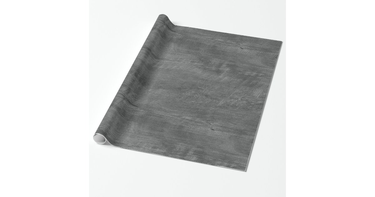 gray wood pattern wrapping paper | Zazzle