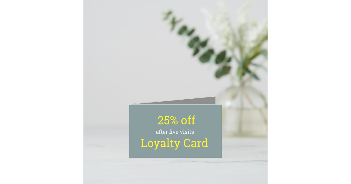 Gray yellow -minimalist Loyalty Card | Zazzle