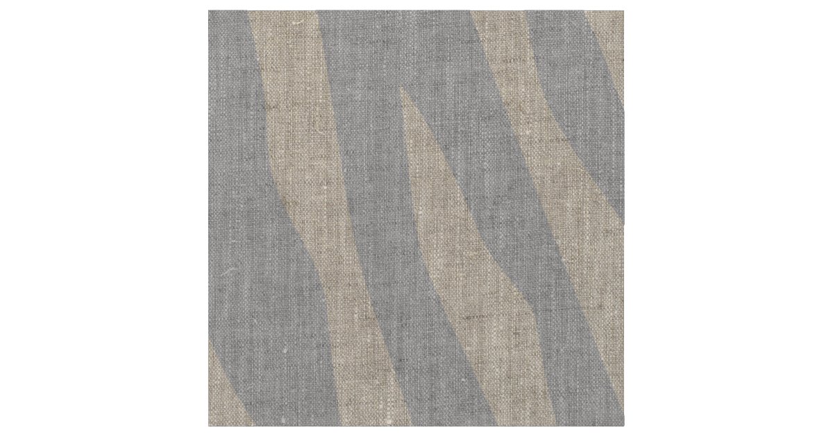 Gray Zebra Print Large Scale Fabric | Zazzle