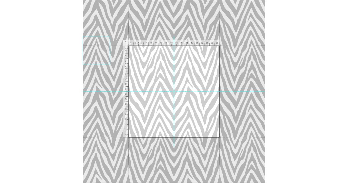 Gray Zebra Print Large Scale Fabric | Zazzle