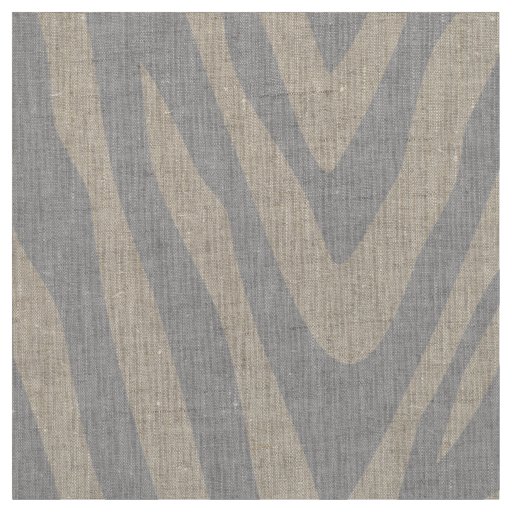 Gray Zebra Print Large Scale Fabric | Zazzle