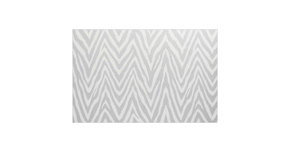 Gray Zebra Print Large Scale Fabric | Zazzle