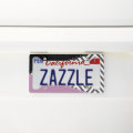 Gray Zigzag, Gray Chevron, Zigzag Pattern, Purple License Plate Frame ...