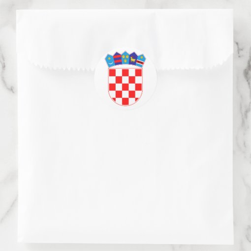 Grb Hrvatske, Croatian coat of arms Classic Round Sticker | Zazzle