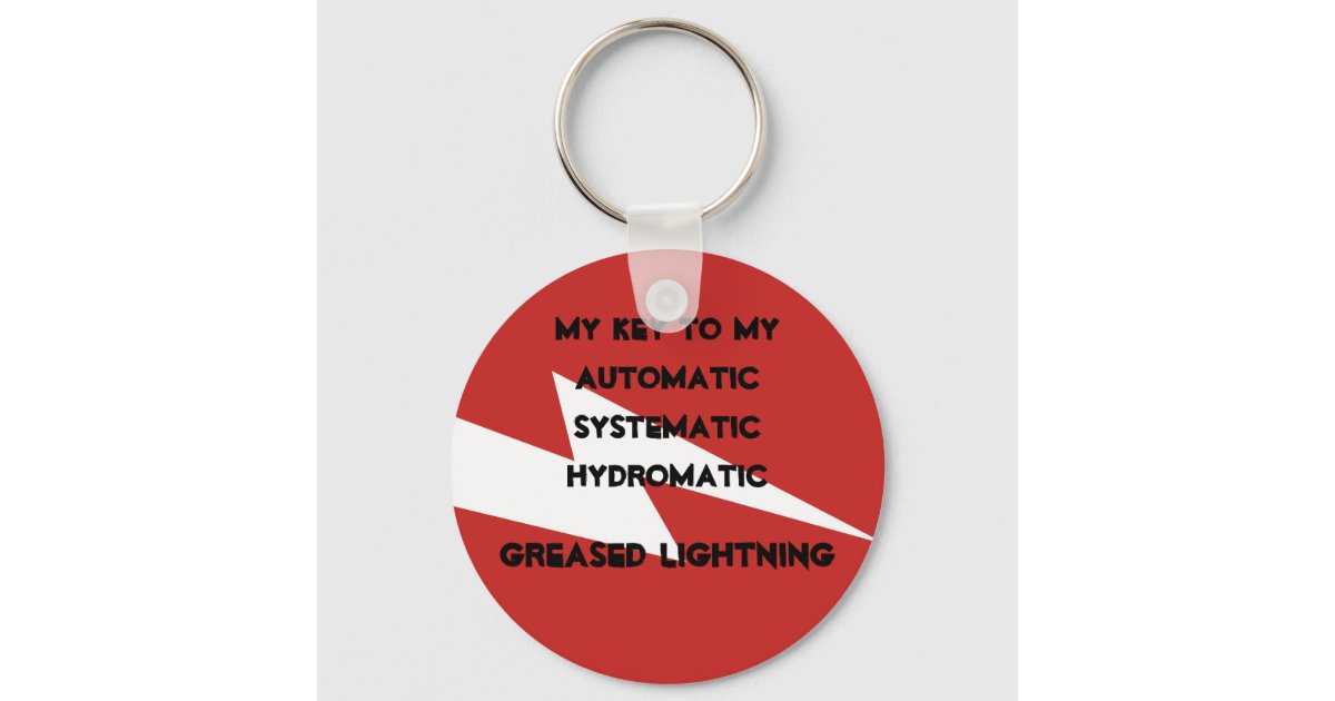 Greased Lightning Keychain | Zazzle