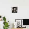 Greaser Punk Girl in a Leather Jacket Poster | Zazzle