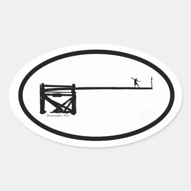 Greasy Sticker ~ Greasy Pole ~ Gloucester, MA | Zazzle