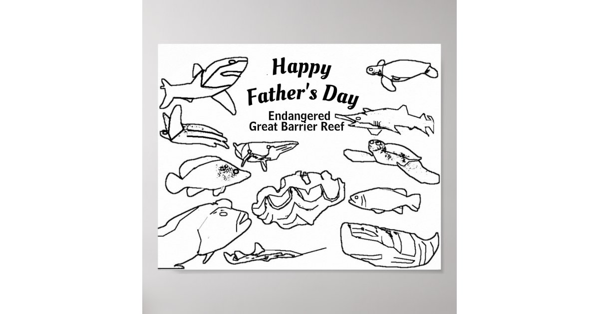 Great Barrier Reef, Father's Day, Poster | Zazzle