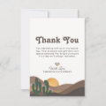 Great Basin Desert Landscape Wedding Thank You Card | Zazzle