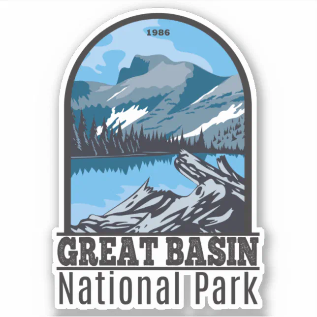 Great Basin National Park Nevada Vintage Sticker | Zazzle