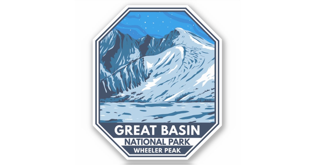 Great Basin National Park Wheeler Peak Vintage Sticker | Zazzle