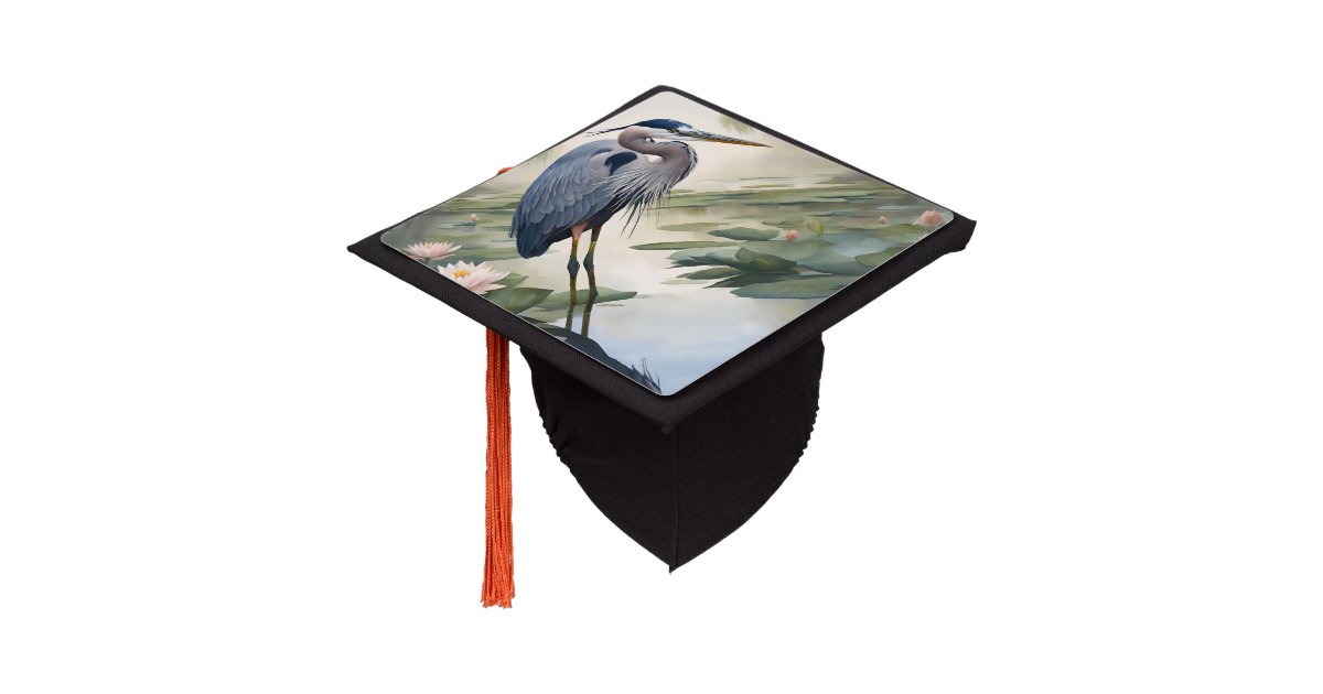Great Blue Heron Graduation Cap Topper | Zazzle