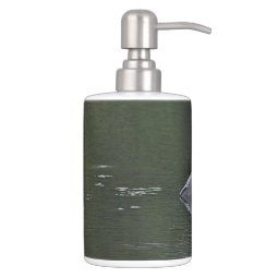Great blue heron soap dispenser and toothbrush holder | Zazzle
