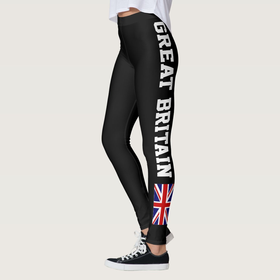 Great Britain English flag workout fitness yoga Leggings | Zazzle