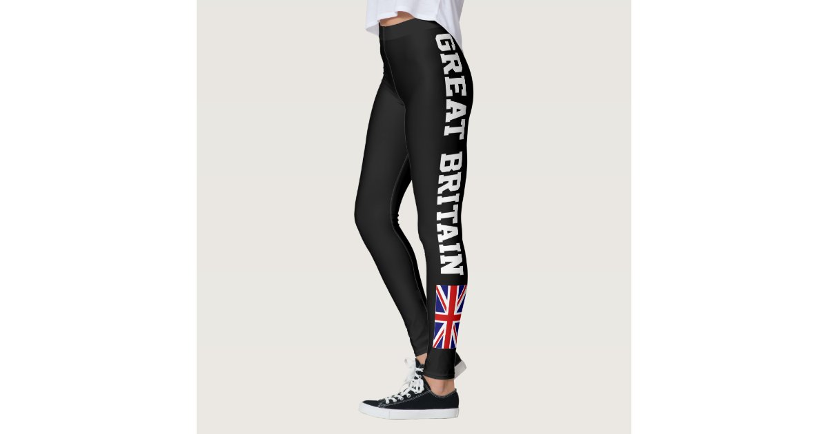 Great Britain English flag workout fitness yoga Leggings | Zazzle
