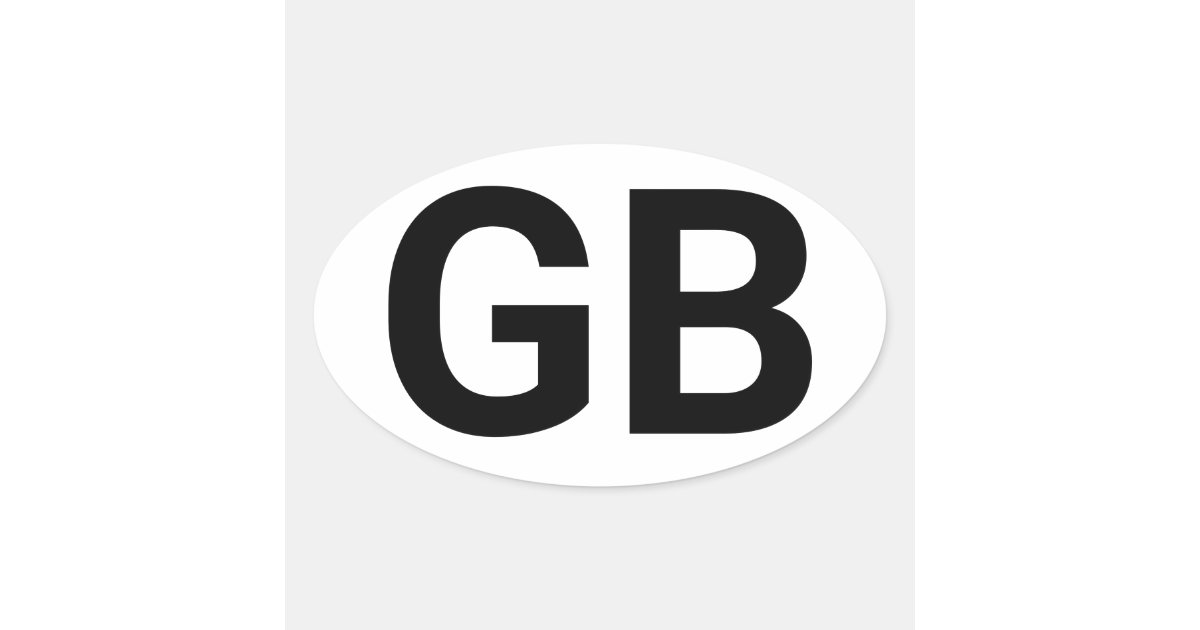 Great Britain Euro Oval Sticker | Zazzle