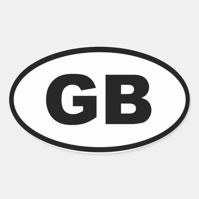 Great Britain - European Oval Sticker | Zazzle