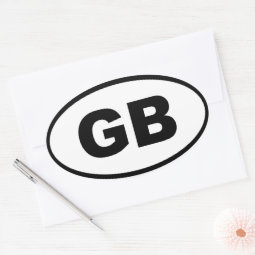 Great Britain - European Oval Sticker | Zazzle
