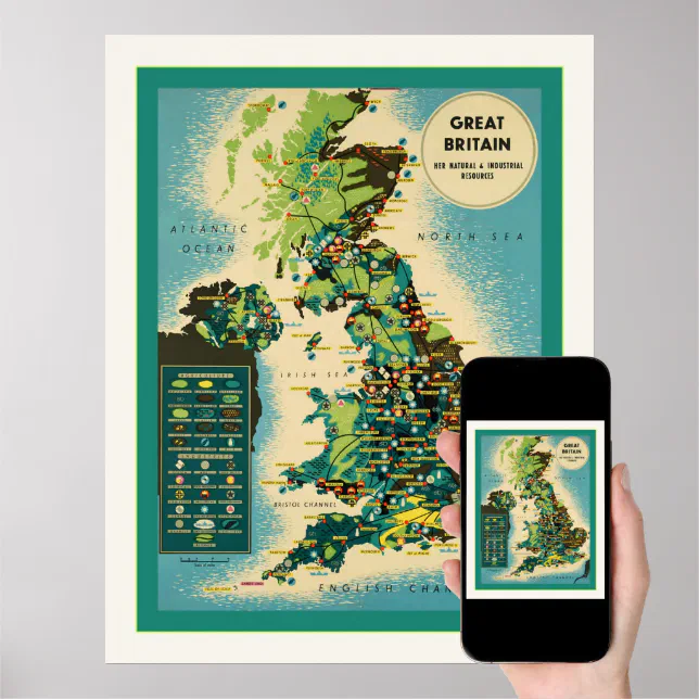 Great Britain ~ Vintage British Travel Poster | Zazzle