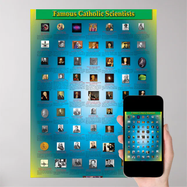 Great Catholic Scientists Poster | Zazzle