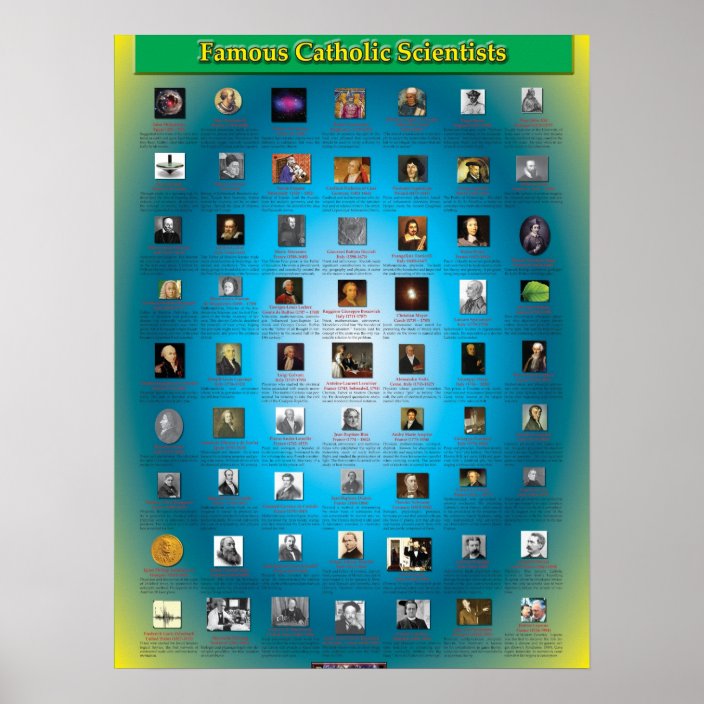 Great Catholic Scientists Poster | Zazzle.com