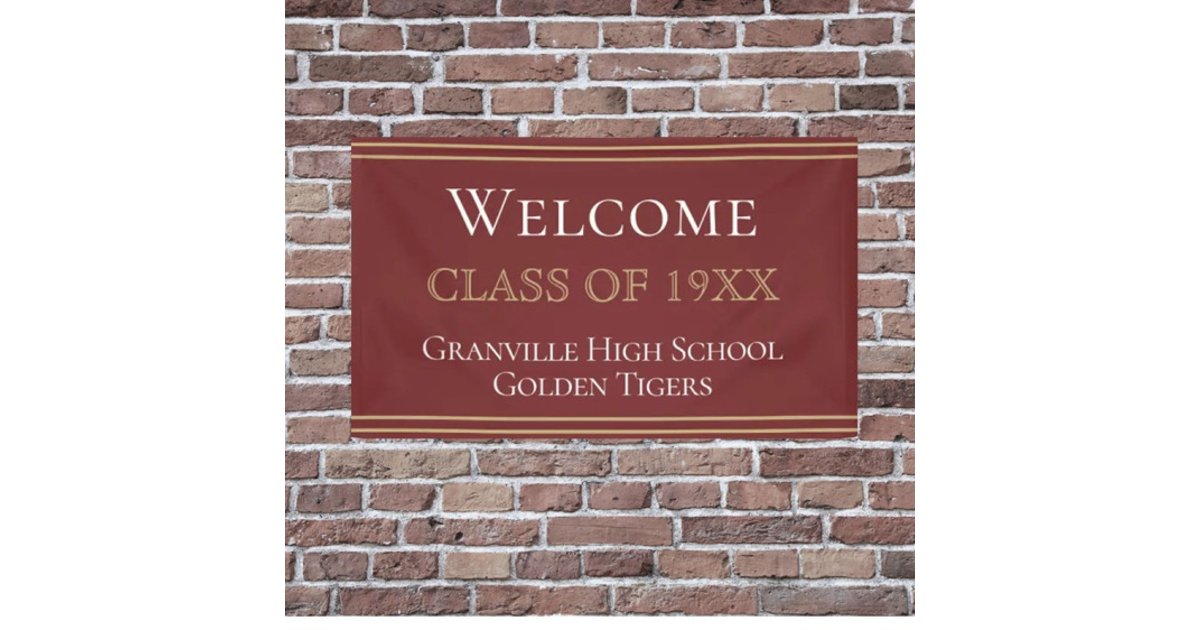 Great choice! Custom class reunion banner | Zazzle