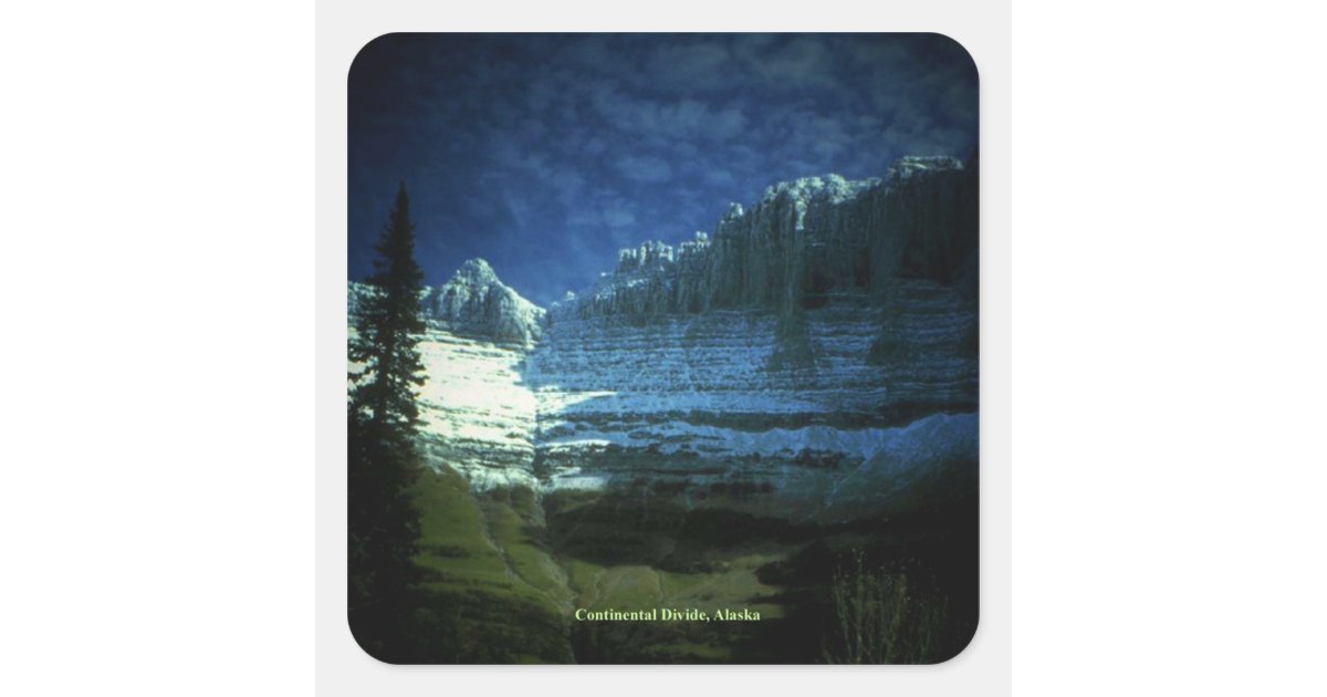 Great Continental Divide in Alaska Square Sticker | Zazzle