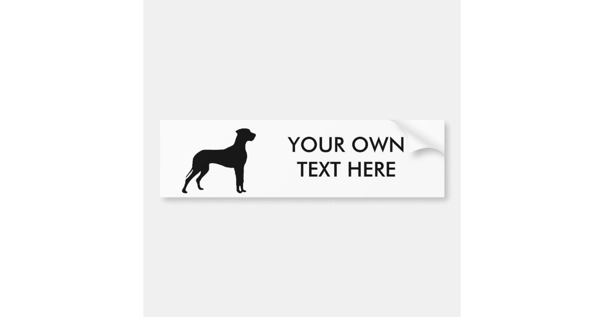 Great Dane Bumper Sticker | Zazzle