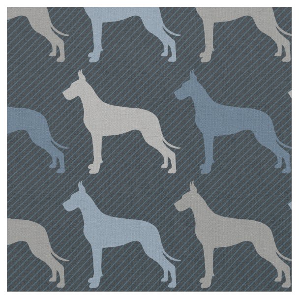 I Love my Great Dane Fabric | Zazzle