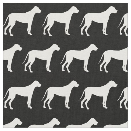 Black and White Great Dane Fabric | Zazzle