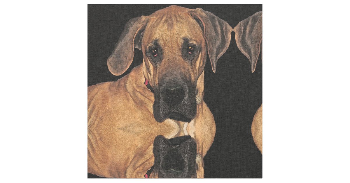 Great Dane Gentle Giant Fabric | Zazzle