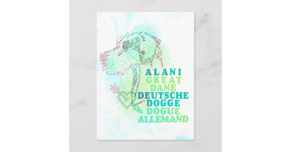 Great Dane Graphics Postcard | Zazzle
