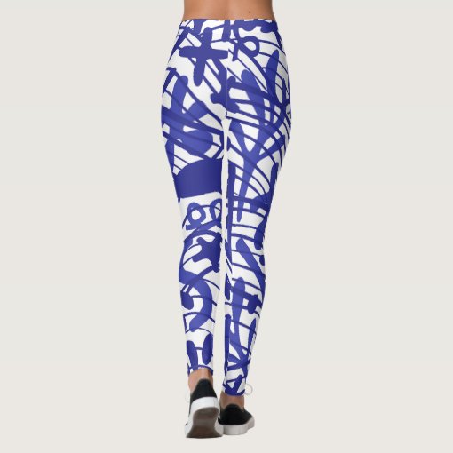 Great Dane Silhouette blue Pattern Leggings | Zazzle