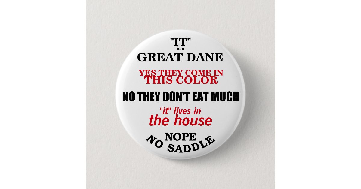 Great Dane Walking Answers Pinback Button | Zazzle