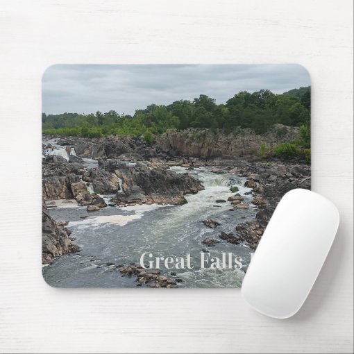 Great Falls Park Potomac River at Mather Gorge Mouse Pad | Zazzle