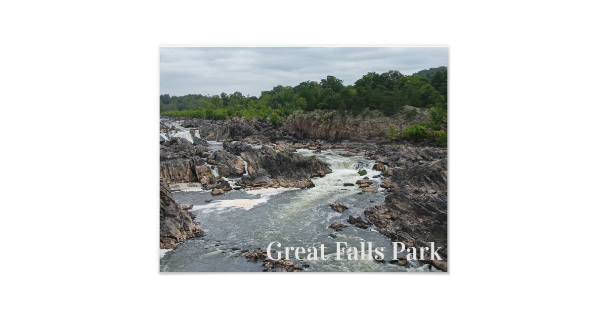Great Falls Park Potomac River at Mather Gorge Photo Print | Zazzle