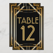 Great Gatsby Art Deco Table Number Cards | Zazzle