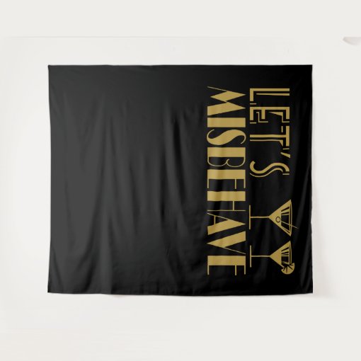 Great Gatsby Lets Misbehave Backdrop Banner Zazzle