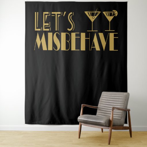 Great Gatsby Lets Misbehave Backdrop Banner Zazzle