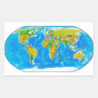 World political Map Square Sticker | Zazzle.com