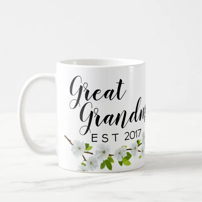 great grandma est coffee mug | Zazzle